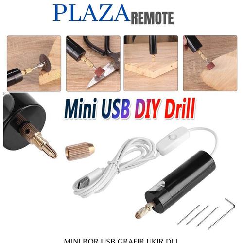 Jual MINI ELEKTIK BOR TANGAN DC 5V SET GRAFIR KUKU DRILL CHUCK ...