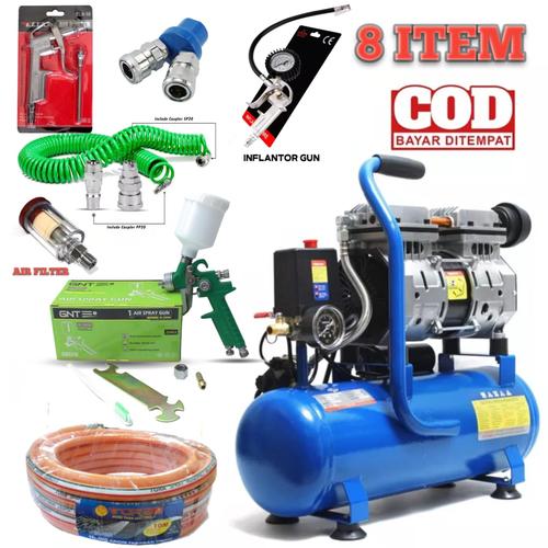 Jual PAKET Kompresor Angin Listrik air Compressor 1 HP 9L bisa untuk ...