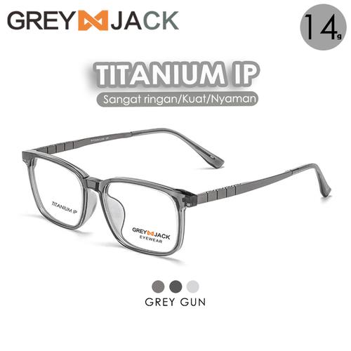 Promo Grey Jack Frame Kacamata Bahan Titanium Kotak Fashion Bisnis ...