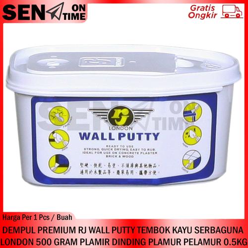 Jual dempul RJ London tembok kayu 500 gram wall putty plamir dinding ...