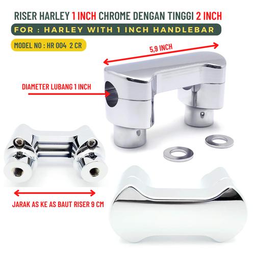 Jual RISER HARLEY CLAMP 1 INC CHROME HR 004 2 CR - Kota Bekasi - Budung ...