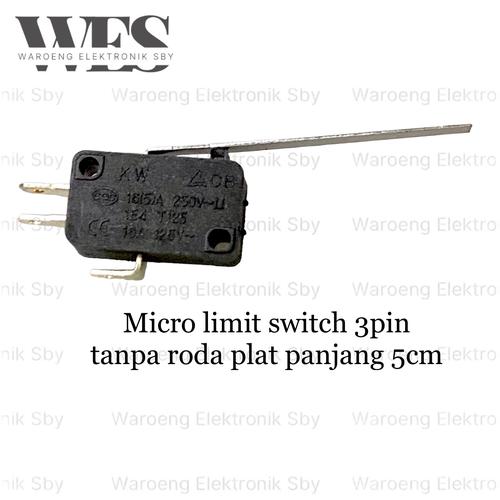 Jual MICRO LIMIT SWITCH 3PIN TANPA RODA PLAT PANJANG 5CM - Kota ...