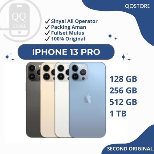 Jual iPhone 13 Pro 128GB/256GB/512GB/1TB Second Mulus 100% Original Fullset - 128GB, Gold ...