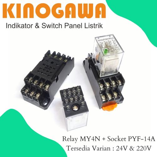 Jual Relay MY4N 24V 220V - 14Pin - 220V, Relay + socket - Jakarta Barat ...