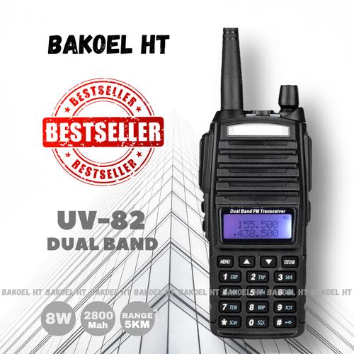 Jual Radio HT UV82 Dual Band UHF VHF Handy Talky UV 82 Ori FM Radio ...