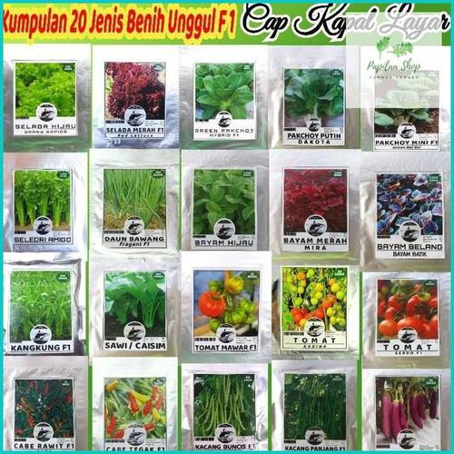Jual KUMPULAN 20 JENIS BENIH SAYURAN UNGGUL F1 " CAP KAPAL LAYAR ...