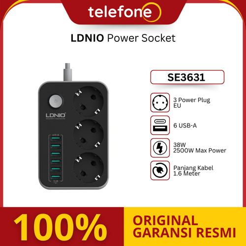 Jual Stop Kontak Power Socket LDNIO SE3631 3 Socket 6 USB 3.4A Original - Kota Tangerang ...