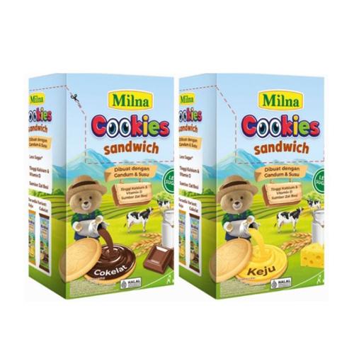 Jual Milna Cookies Sandwich (12x24gr) - Biskuit Snack Cemilan Anak ...