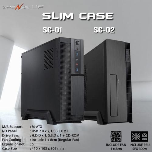 Jual Casing Office RAPTOR SLIM CASE SC-01 / SC-02 M-ATX include PSU & 1 ...