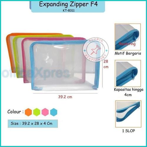 Jual Map Zipper F4 / Map Sleting / Map Resleting Zipper Bag 8311 / Map ...