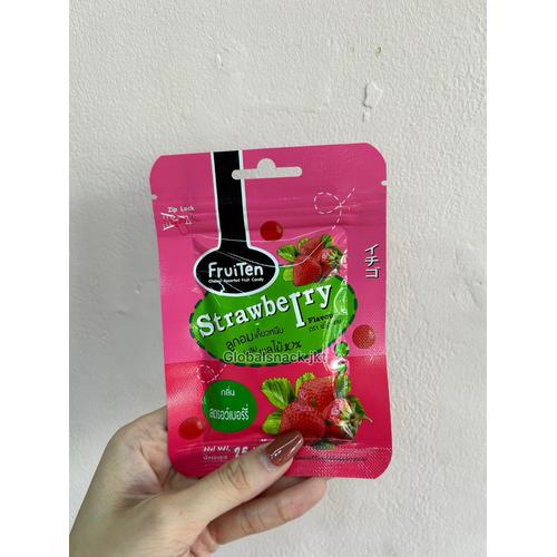 Jual FRUITEN CHEWY ASSORTED FRUIT CANDY STRAWBERRY / COLA / LYCHEE ...
