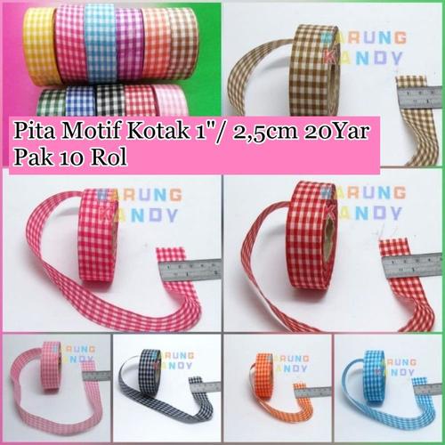 Jual Pita Motif Kotak 1" 20Yar PAK - Hijau Melon - Kota Bandung ...
