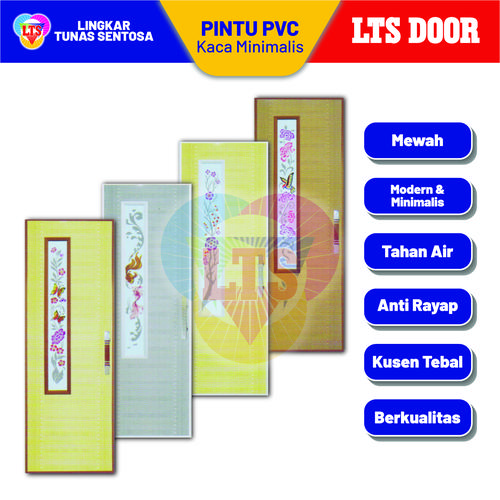 Jual Pintu Kamar Mandi PVC Motif Kaca Minimalis - Uk. 70x195 cm ...