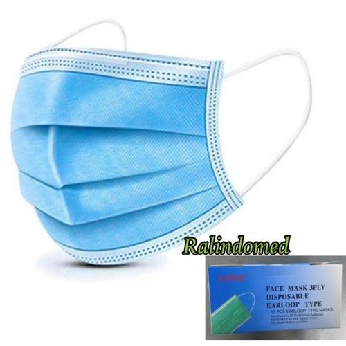 Jual Asli Sella Masker Pelindung Muka / Face Mask Ear Loop 3 Ply (isi ...