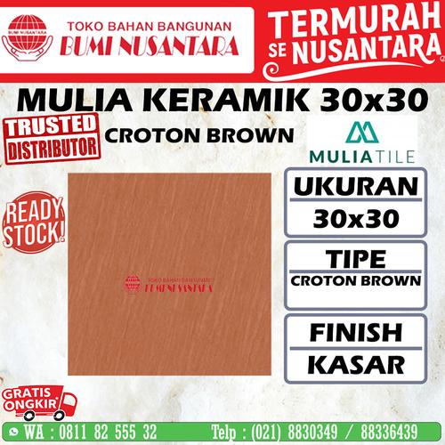 Jual Keramik Lantai 30x30 Croton Brown Kasar Kramik MULIA TILE Kamar ...