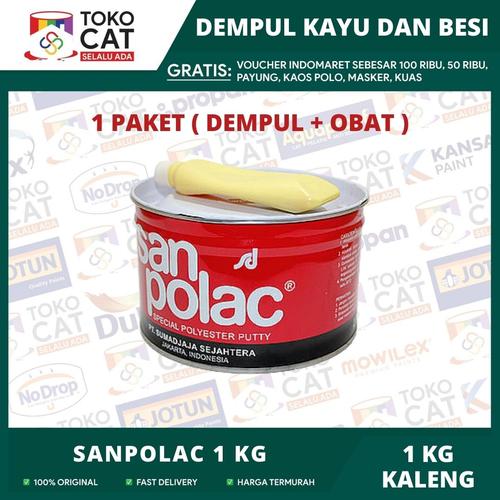 Jual DEMPUL SAN POLAC 1KG / DEMPUL SANPOLAC SPECIAL POLYESTER / DEMPUL ...