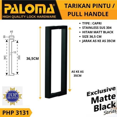Jual PALOMA Capri Pull Handle Tarikan Pintu 365mm HITAM BLACK PHP 3131 ...