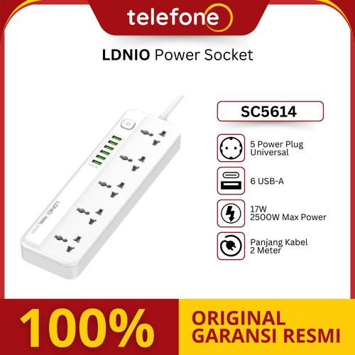 Promo Power Socket LDNIO SC5614 Defender Series 5 Socket 6 USB Port ...