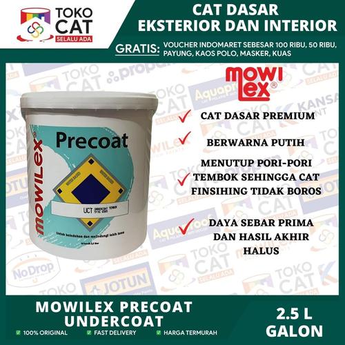 Jual Cat Dasar Mowilex Precoat Undercoat tembok Warna Putih 2.5 L Galon ...