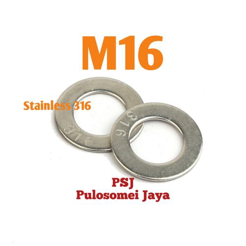 Jual Ring Plat M16 / Ring Plat Stainless 316 / Washer Plat Stainless ...