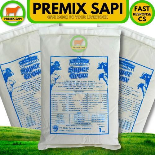 Jual MIX MASTER PREMIX SUPER GROW 1KG Suplemen Pakan Sapi Kambing Perah ...