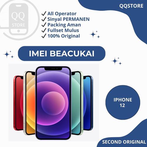 Jual iPhone 12 64GB/128GB/256GB (imei Terdaftar) Mulus Normal Fullset - 64GB Beacukai, Black ...