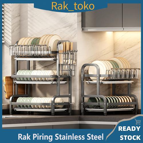 Promo Rak Piring Stainless Rak Cuci Piring Rak Piring Wastafel Dapur ...