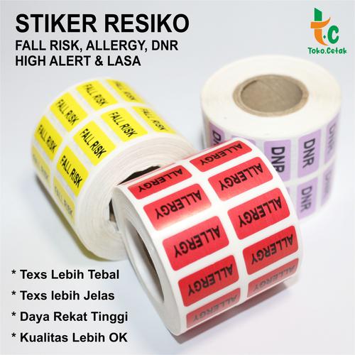 Jual Stiker Penunjang Resiko Pasien / Stiker Penanda pasien - Kota ...