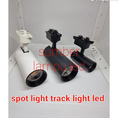 Jual spotlight track light cob 10w 20watt 30 / sorot rel led 10w 3000k ...