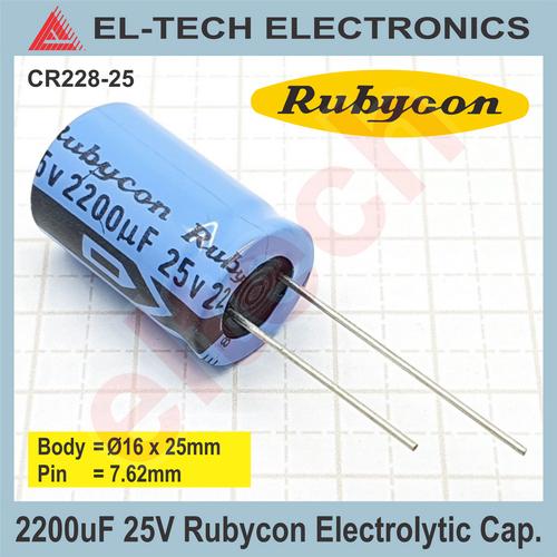 Jual 2200uF 2200 uF 25V Rubycon Micro Elektro Capacitor Kapasitor Elco Elko - Kota Surabaya ...