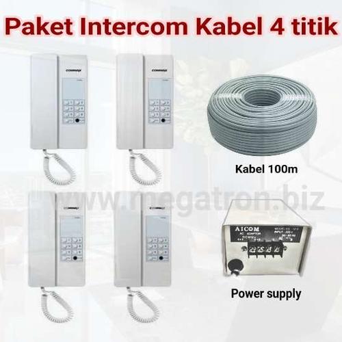 Jual Paket Intercom pakai kabel 4 titik (pemasangan mudah) -support up ...