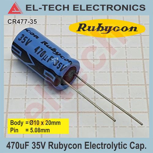 Jual 470uF 470 uF 35V Rubycon Micro Elektro Capacitor Kapasitor Elco Elko - Kota Surabaya ...