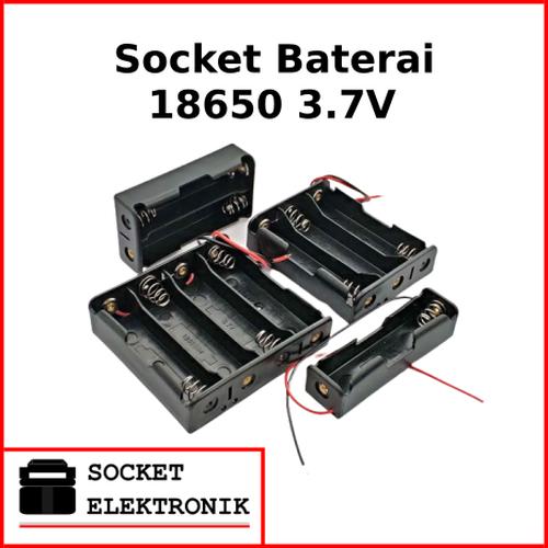Jual Socket Baterai Holder 18650. Socket Baterai 3.7V. - 2 Slot - Kota ...