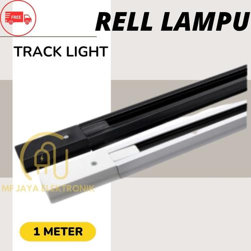 Jual 1 METER RELL LAMPU SOROT SPOT TRACK RELL LED TRACKLIGHT HITAM ...