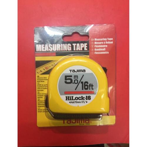 Jual Meteran Tajima 5 meter Hi Lock Kuning Measuring Tape Original Made ...