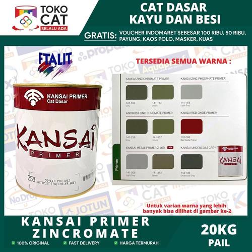 Jual Cat Dasar Kansai Zinc Chromate / Cat Anti Karat Warna Hijau Abu 25 ...