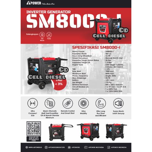 Jual Aipower Inverter Genset Smart / Genset Smart Generator SM 8000-i ...