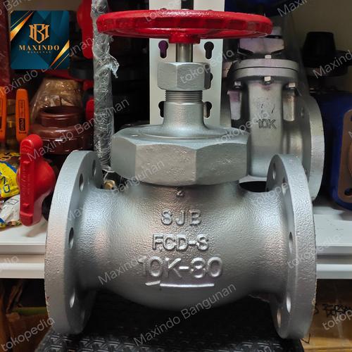 Jual Globe Valve 3" Inch KITZ Cast Iron Flange Jis 10K Steam SJB FCD S ...