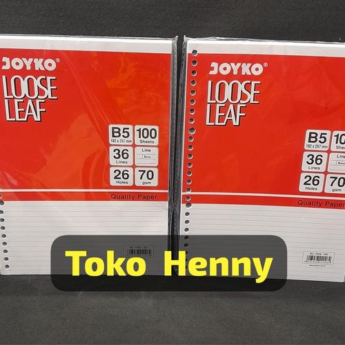 Jual LOOSE LEAF B5 JOYKO PUTIH BERGARIS ..... ISI 100 lembar - Jakarta Timur - TOKO HENNY ...