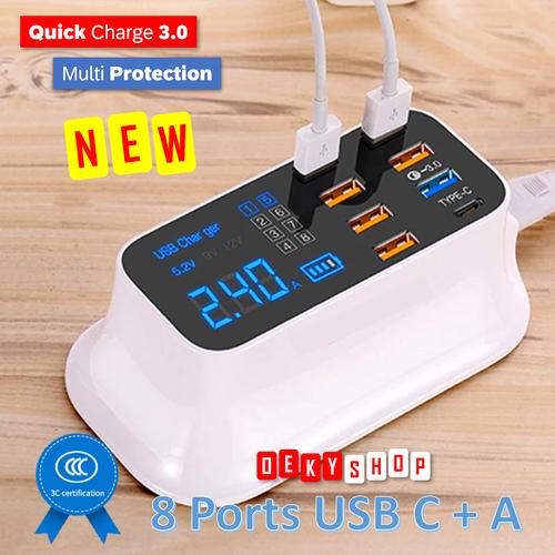 Jual Charger Station USB Multi Port USB Fast Charging QC 3.0 - Model 2 ...