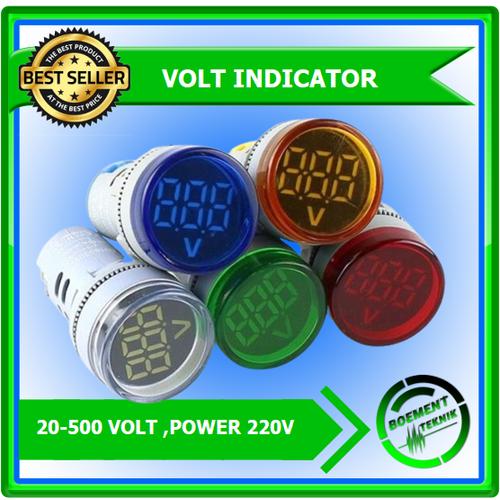 Promo Pilot Lamp LED Volt Indicator 22mm 20V~500V AC 220V - Putih - Kab ...