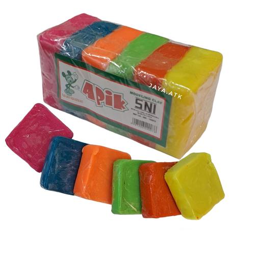 Jual LILIN MALAM PLASTISIN 6 WARNA BESAR CLAY MAINAN ANAK SNI MODELING ...