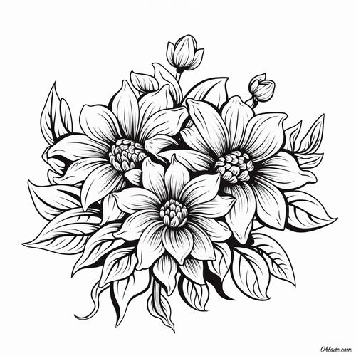 Jual Coloring Page - Spring Flower Series - Mewarnai Seri Bunga 001 ...