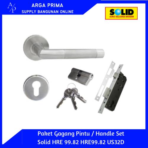 Jual Paket Gagang Pintu / Handle Set Solid HRE 99.82 HRE99.82 US32D ...