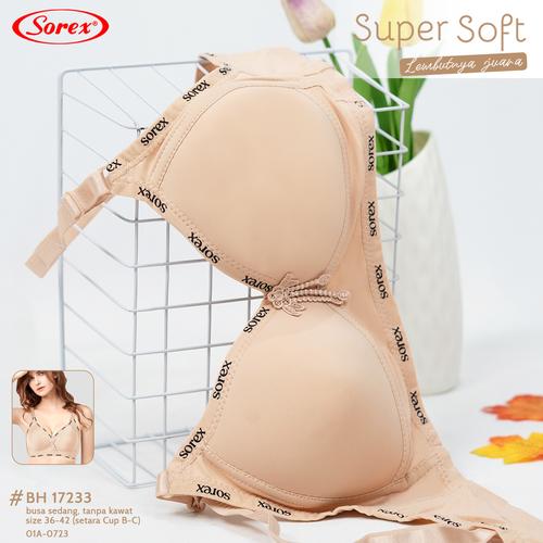 Jual bh cup besar sorex 17233 supersoft tanpa kawat, busa tipis ...