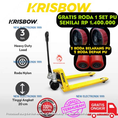 Jual Krisbow Hand Pallet Manual Pu 68,5x122 Cm 3 Ton KW0500399 - HAND ...