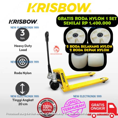 Jual KRISBOW HAND PALLET 3T 68X122 NYLON PRHPN3068 KW0500045 - RODA ...