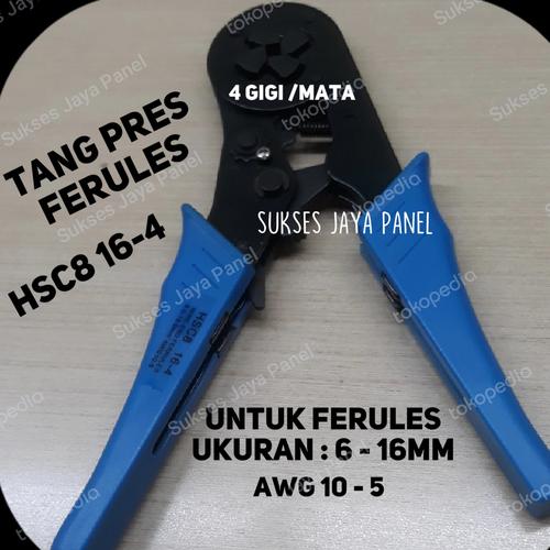 Jual Tang pres skun ferules HSC8 16-4(untuk ferules 6 - 16mm) awg 10-5 ...
