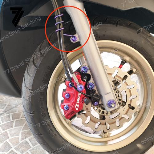 Jual Breket Titanium Selang Rem Depan Universal Fazzio Filano Freego ...