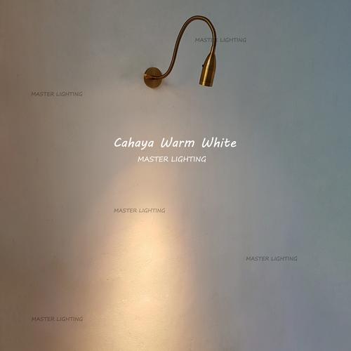 Jual H107 Lampu dinding spiral led body gold sorot lukisan lampu baca ...